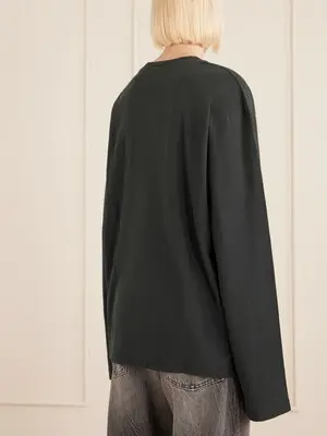 Acne Studios Printed Organic Cotton And Hemp-blend T-shirt - Black