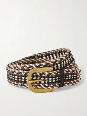 Gabriela Hearst Sam Woven Leather Belt - Brown