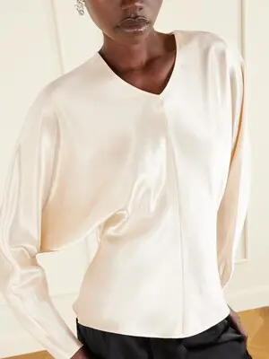 FFORME Gemma Satin Blouse - Neutrals