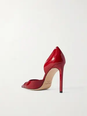 JIMMY CHOO Brigitte 100 Patent-leather Pumps - Red