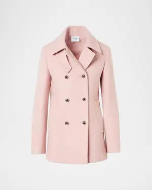 Akris Felted Wool Double-breasted Peacoat