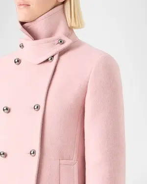 Akris Felted Wool Double-breasted Peacoat