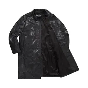 Supreme Leather Snake Trench Coat