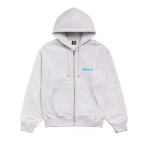 StÜssy Built Tough Zip Hoodie - Grey