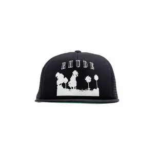 Rhude Thousand Palms Trucker Hat - Black