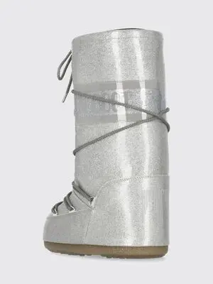 Moon Boot Lace-up Boots - Silver