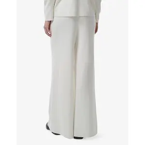 LEEM Elasticated-waist Wide-leg Knitted Trousers