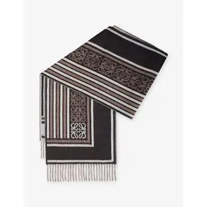 Loewe Branded Wool And Cashmere Scarf