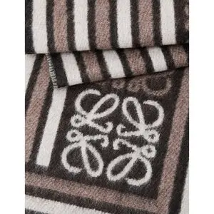 Loewe Branded Wool And Cashmere Scarf