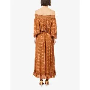 Zimmermann Off-shoulder Woven Maxi Dress