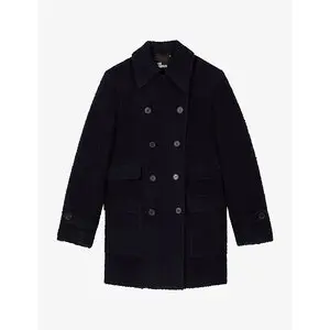 The Kooples Collared Wool-blend Button-down Coat