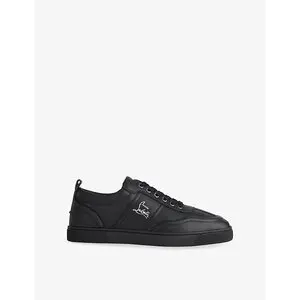 CHRISTIAN LOUBOUTIN Retero Flat Leather Trainers - Black