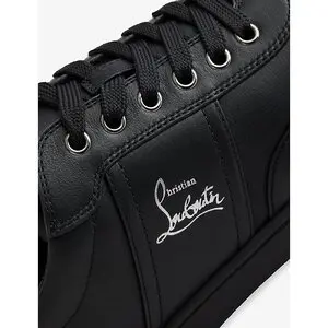 CHRISTIAN LOUBOUTIN Retero Flat Leather Trainers - Black