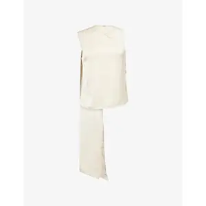 PRETTY LAVISH Scarf Woven Top