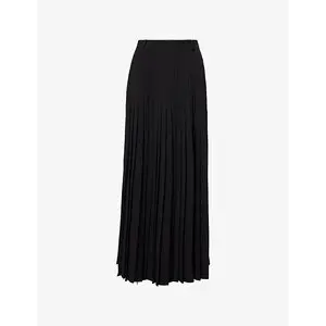 ME+EM Pleated Woven Maxi Skirt