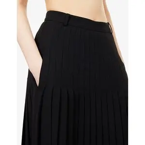ME+EM Pleated Woven Maxi Skirt