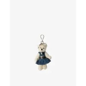 Prada Teddy Small Keychain Charm - White