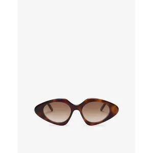 Loewe Triangle Slim Acetate Sunglasses - Havana
