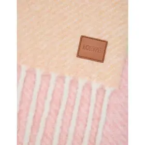Loewe Striped Branded Wool-blend Scarf
