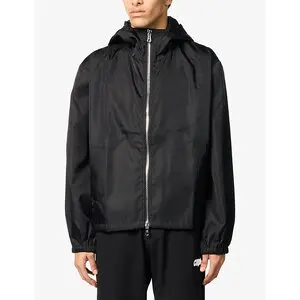 COLE BUXTON Woven Hooded Windbreaker Jacket - Black