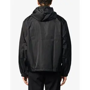 COLE BUXTON Woven Hooded Windbreaker Jacket - Black