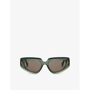 Loewe Butterfly-frame Acetate Sunglasses - Transparent Dark Gre