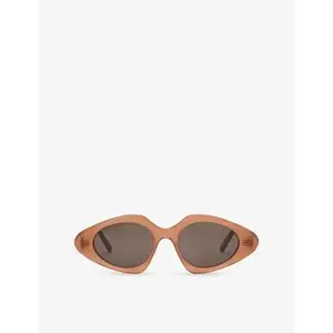 Loewe Triangle Slim Sunglasses - Milky Caramel