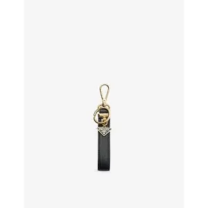 Prada Saffiano Leather Keychain - Black