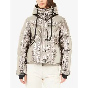 Moncler Celaque Hooded Woven-down Jacket