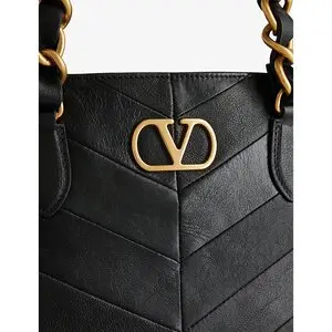 Valentino Garavani Laseine Leather Tote Bag