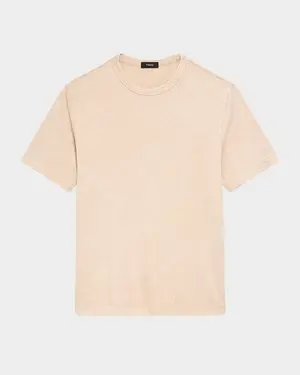 Theory Faded Jersey Crewneck T-shirt - Chino