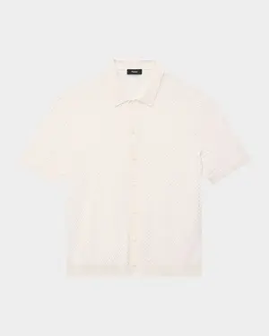 Theory Men & Apos;s Cairn Cotton Waffle-knit Shirt Egsh