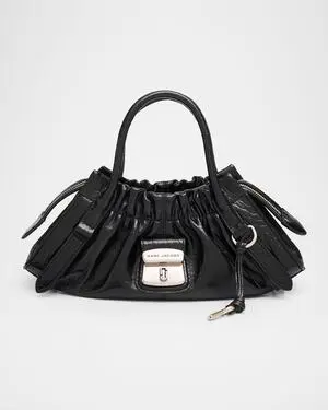 Marc Jacobs The Croc Cristina Small Satchel Crossbody Bag - Black