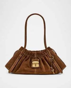 Marc Jacobs The Suede Cristina Satchel Crossbody Bag - Copper