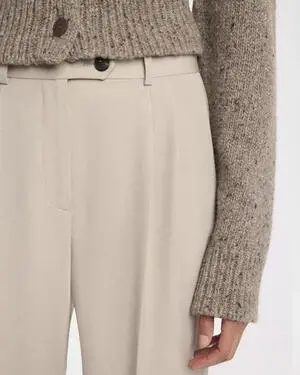 THE ROW Virgil Double-pleated Straight-leg Pants - Stone