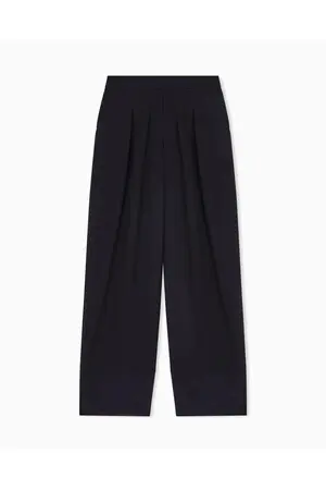 Emporio Armani Interlock Jersey Pleat Trousers