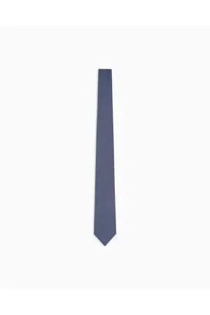Giorgio Armani Jacquard Silk Neck Tie - Blue