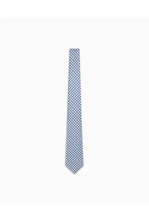Giorgio Armani Jacquard Silk Neck Tie - Grey