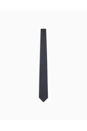 Giorgio Armani Pure Silk Tie With Micro Polka-dot Jacquard - Black
