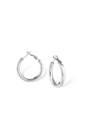 RETRO CHIC Hoop Earrings - Silver