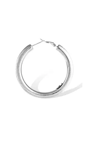 RETRO CHIC Hoop Earrings - Silver