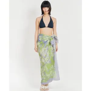 LOST PATTERN "coco Dream" Beach Sarong Wrap Purple & Green