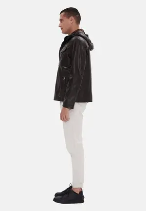 FURNIQ UK Horace Leather Jacket - Brown