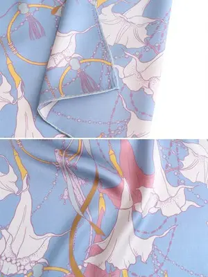 LOST PATTERN Datura" Silk Pocket Square