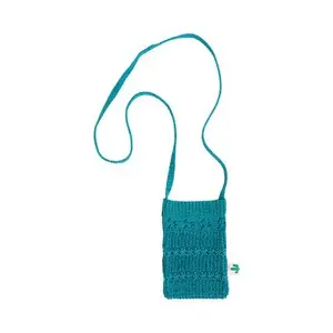 LOST PATTERN Cactus Crochet Crossbody Phone Bag - Turquoise