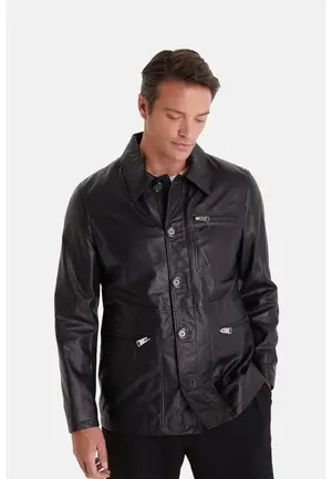 FURNIQ UK Patterned Leather Jacket