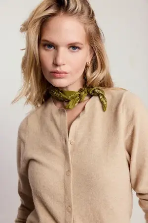 The Shirt By Rochelle Behrens Cashmere Crew Neck Sweater - Camel
