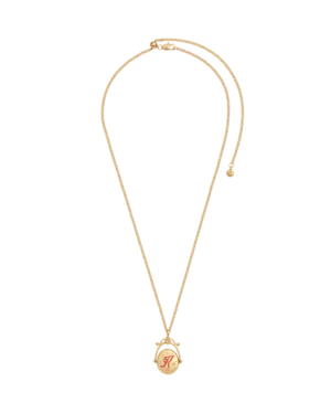 FABLE ENGLAND K Initial Kalmia Spinner Chain Necklace