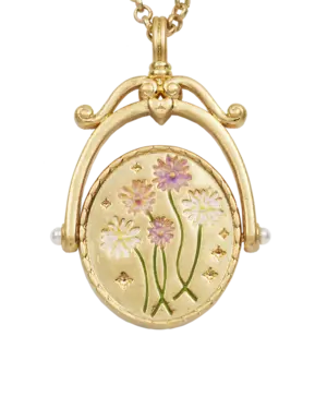 FABLE ENGLAND X Initial Xeranthemum Spinner Chain Necklace