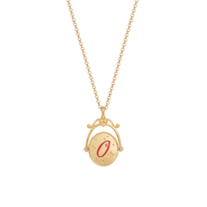 FABLE ENGLAND O Initial Orchid Spinner Chain Necklace - Gold